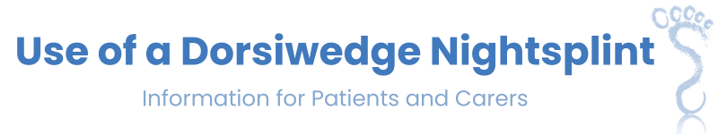 Use of a Dorsiwedge Nightsplint | Belfast Health & Social Care Trust ...